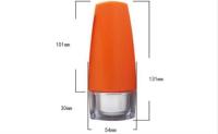 China Customized 50ml PE Plastic Sunscreen Bottle with Pump for Cosmetic Lotion for sale