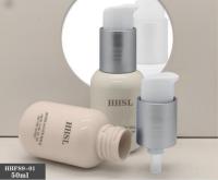 China Customized 50ml PE Plastic Sunscreen Bottle with Serum Pump for Cosmetic Packaging for sale
