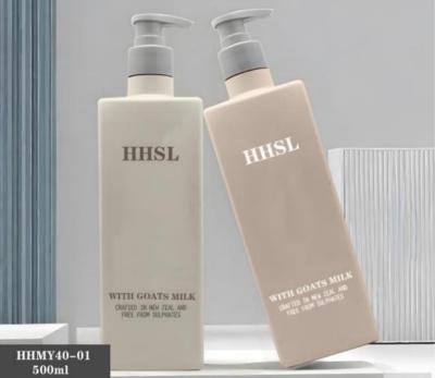 China Customized Plastic Luxury Square Shampoo Bottles 500ml PE Bottle for sale