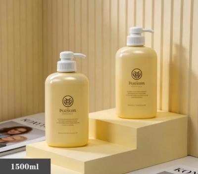 China Customized Plastic Luxury Shampoo Bottles 1500ml PE Bottle for sale