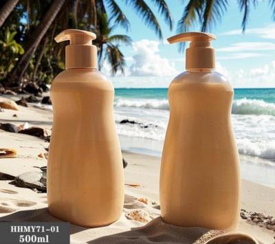 China Customized Plastic Luxury Shampoo Bottles 500ml PET Bottle for sale
