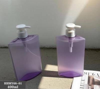 China Customized Plastic Luxury Shampoo Bottles 400ml PET Bottle for sale
