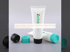 30mm Diameter Customized Hand Cream Tubes with Matt Diamond Screw Caps