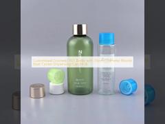 Customized Cosmetic PET Bottle with 35mm Diameter Round Matt Center-Dispensing Cap P4-A