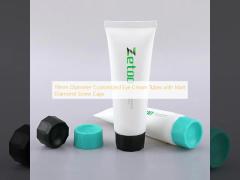 White Essential Oil Tube Packaging 10ml - 30ml Eye Cream Tube With Two Color Matt Screw Caps