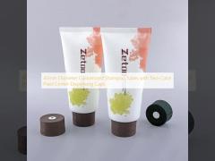 45mm Diameter Customized Shampoo Tubes with Two-Color Plaid Center-Dispensing Caps