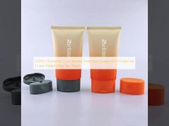 50mm Diameter Customized Shampoo Tubes with Ovale Ice Crack Pattern Flip Top Caps