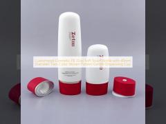 50ml / 100ml Plastic Cosmetic Bottle Oval PET Cosmetic Bottle With 40mm Diameter Cap