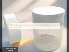 500ml Transparent Cosmetic Jar Customized Body Cream Jar with Srew Cap
