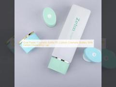 Frasco cosmético plástico oval PE Frascos cosméticos personalizados com tampa dispensadora central