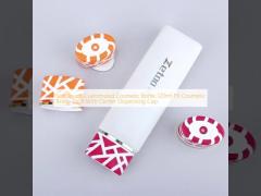 Toque suave garrafa cosmética personalizada 120ml PE garrafa cosmética oval com tampa de distribuição central