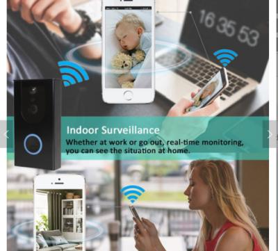 China Smart doorbell 8 Month Battery Intercom IR Motion Detection Phone Ring Alarm Security Wireless Wifi Video Door Bell Came for sale