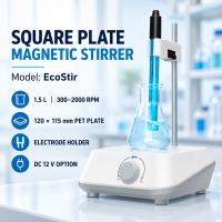 China Square Plate Small Magnetic Stirrer With Electrode Holder For Lab Testing for sale