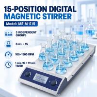 China 15 Position Digital Magnetic Stirrer With Timer And Three Independent Groups for sale