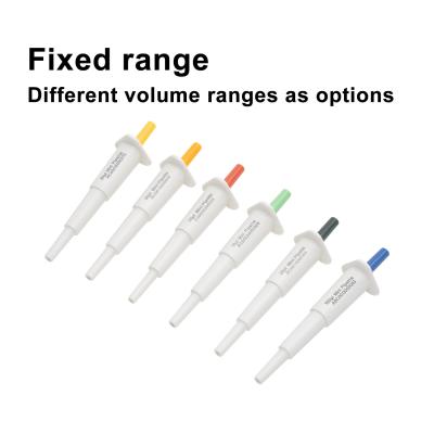 China Lightweight Fixed Volume Mini Pipette 10–200μL With Color Coded Volume Identification for sale
