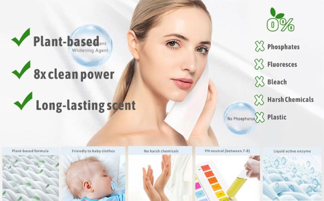 Various scented laundry detergent sheets