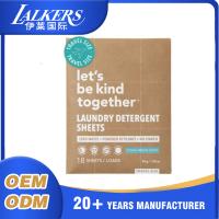 China Lalkers Laundry Detergent Sheets 2.8-3g per Sheet in 11×14cm Size with Customizable Scents and Eco-Friendly Packaging for sale