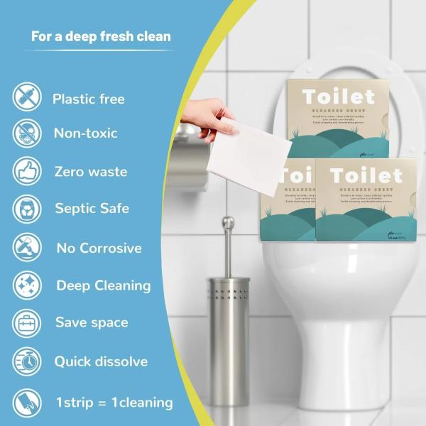 Quality Multi Functional Toilet Bowl Cleaner Strips Quick Dissolve Disposable for sale