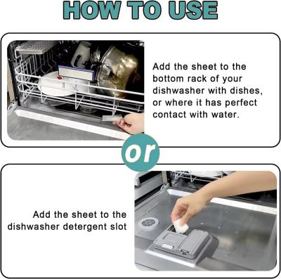 China Dishwasher Detergent Sheets Natural Formula Solid Dishwasher Detergent Strips for sale