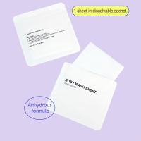 China Custom Body Wash Sheets 11×7 cm Biodegradable with Lemon Fragrance - 30/60 Sheets per Box for sale