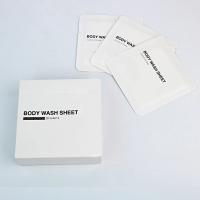 China Custom Body Wash Sheets 11×7 cm Biodegradable with Lemon Fragrance - 30/60 Sheets per Box for sale