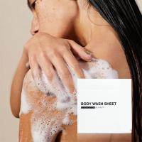 China Custom Body Wash Sheets 11×7 cm Biodegradable with Lemon Fragrance - 30/60 Sheets per Box for sale