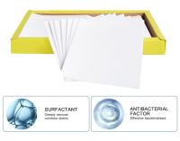 China Custom Solid Hand Soap Sheets 9.45x6.3 Inch Dissolvable Effervescent Foaming Tablets with Fresh Scent for sale