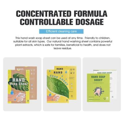 China Custom Solid Hand Soap Sheets Dissolvable Effervescent Foaming Hand Soap Tablet for sale