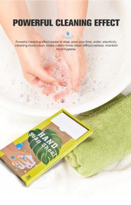 China Custom Solid Hand Soap Sheets Dissolvable Effervescent Foaming Hand Soap Tablet for sale