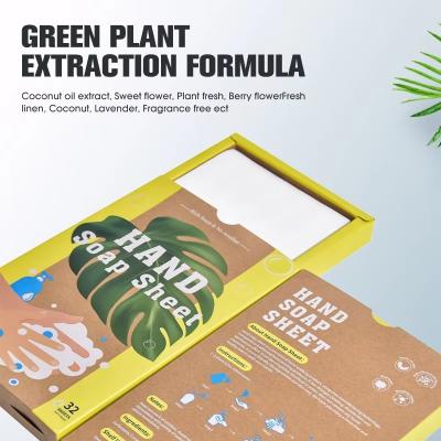 China Custom Solid Hand Soap Sheets Dissolvable Effervescent Foaming Hand Soap Tablet for sale