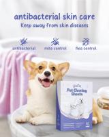 China Eco-Friendly Pet Cleaning Sheets 9.45x6.3 Inch Biodegradable Hypoallergenic with Fresh Scent for sale