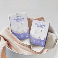 China Eco-Friendly Pet Cleaning Sheets 9.45x6.3 Inch Biodegradable Hypoallergenic with Fresh Scent for sale