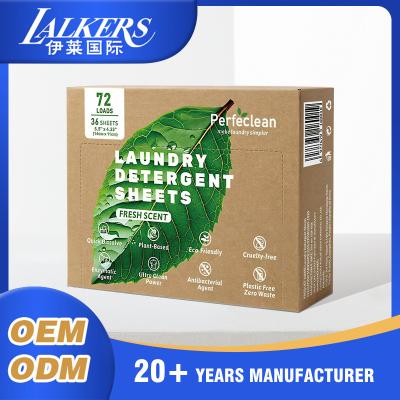 중국 순한 피부 세탁 세제 페이퍼 / 시트 강력한 세척 및 맞춤형 향 세탁 세제 시트 판매용