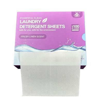 중국 인기 친환경 라벤더 향 세탁 세제 시트 고체 일회용 판매용
