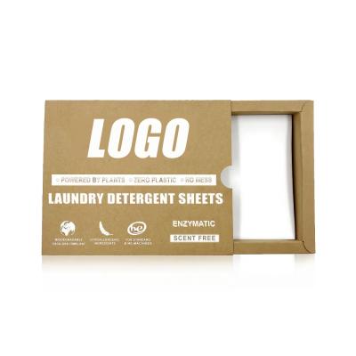 중국 액체 없는 천연 친환경 딥 클리닝 무플라스틱 세탁 세제 시트 판매용