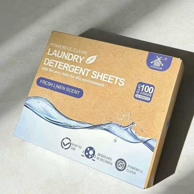China Strong Cleansing Eco-Friendly Laundry Detergent Sheets with Customizable Fragrance for Tough Stains for sale