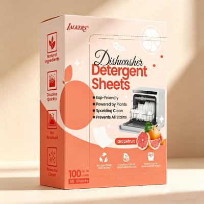 China Custom Eco Friendly Hypoallergenic Long-Lasting Dish Washing Sheets for Automatic Dishwasher for sale