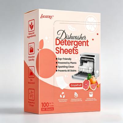 China Eco-Friendly Hypoallergenic Long-Lasting Dish Washing Sheets and Dishwasher Cleaner Strips for sale
