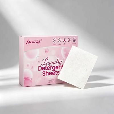 China Eco-Friendly Laundry Detergent Sheets with Strong Cleansing Power and Customizable Fragrance for sale