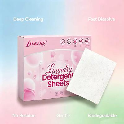 China Eco-Friendly Laundry Detergent Sheets with Deep Cleaning Action, Cold-Water Effective & 100% Plastic-Free for sale