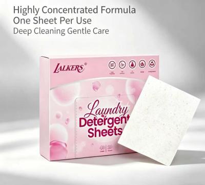 China Eco-Friendly Laundry Detergent Sheets with Strong Cleansing and Customizable Fragrance for Deep Stain Removal for sale