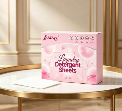 China Eco-Friendly Laundry Detergent Sheets with Strong Cleansing, Customizable Fragrance, and Plant-Based Formula for sale