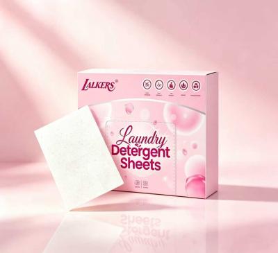 China Eco-Friendly Laundry Detergent Sheets with Strong Cleansing Power and Customizable Fragrance for sale