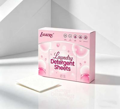 China Natural Formula Laundry Detergent Sheets with 11*14cm Size and 50% Active Matter for Deep Cleaning for sale