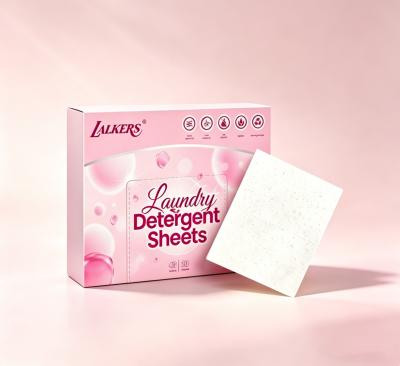 China Strong Cleansing Eco-Friendly Laundry Detergent Sheets with Customizable Fragrance for sale