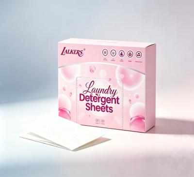 China Deep Cleaning Eco-Friendly Laundry Detergent Sheets with Customizable Fragrance and Compact Size for sale