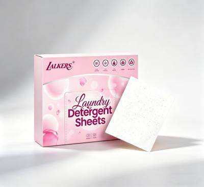 China Eco-Friendly Laundry Detergent Sheets with Deep Stain Removal, Zero Waste, and Cold Water Cleaning for sale