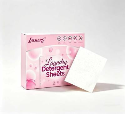 China Eco-Friendly Laundry Detergent Sheets with Strong Cleansing Power and Customizable Fragrance for sale