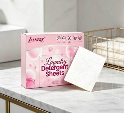 China Eco-Friendly Laundry Detergent Sheets with Strong Cleansing and Customizable Fragrance for Tough Stains for sale