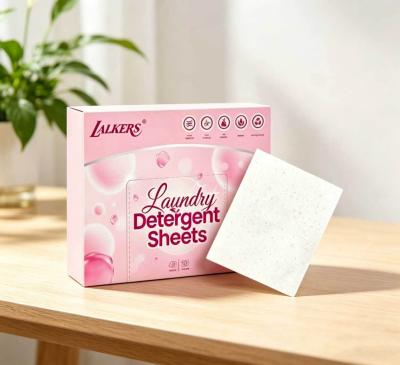 China Strong Cleansing Eco-Friendly Laundry Detergent Sheets with Customizable Fragrance for Tough Stains for sale